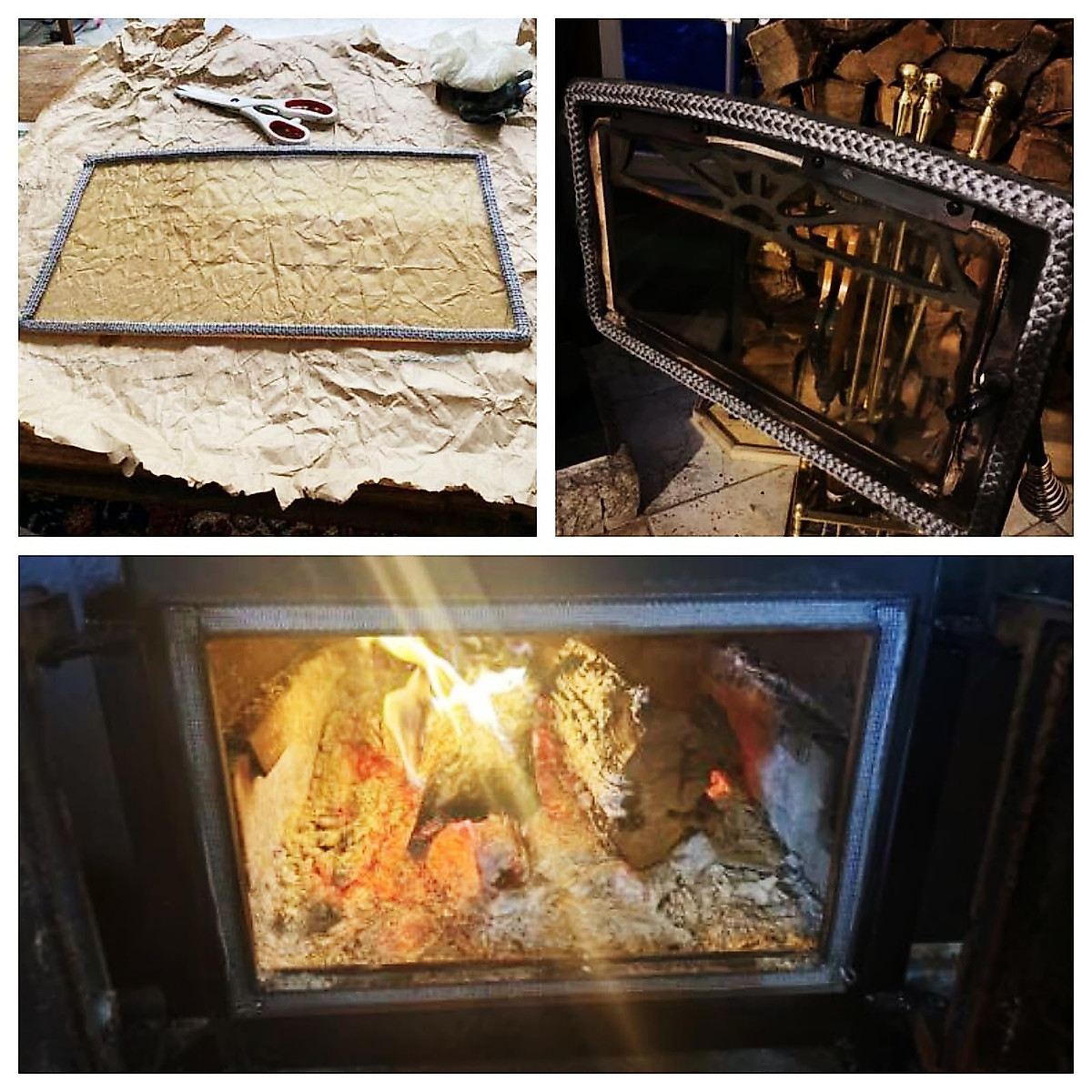 BSTFLEX Graphite Impregnated Fiberglass Rope Seal Gasket Replacement for Wood Stoves- 1" x 72"