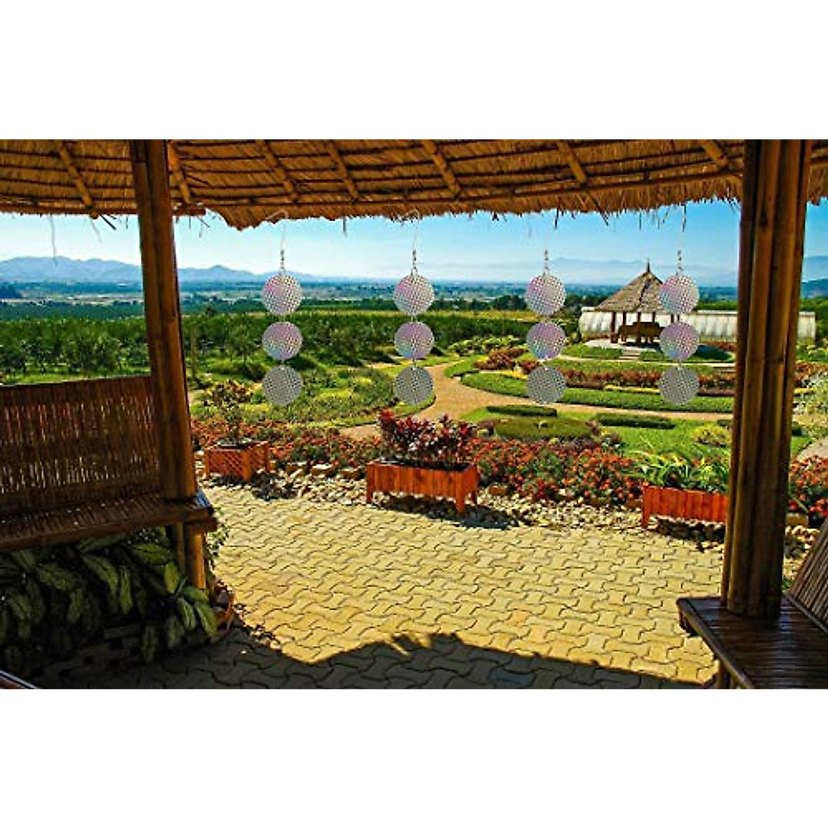 FIAMER Birds Bar Garden Farm Garden Bird Repeller Outdoor Multi-Purpose Courtyard Decoration Birds Reflective Shock Scare to Protect Grain Farmland Wind Sculptures & Spinners (8pcs)