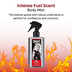 Tapout Fuel Body Spray Perfume for Men – Refreshing Fragrance, 8 oz