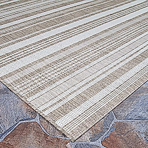 Couristan Gazebo Area Runner Rug 2'3" x 7'10" Champagne-Taupe