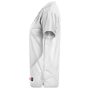 Augusta Sportswear Women's Standard Junior Fit Replica Football Tee, White, Small