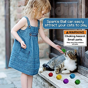 Framendino, 12 Pack 2 Inch Glitter Tinsel Sparkle Fuzzy Balls Pom Poms Ball for DIY Craft Decorations