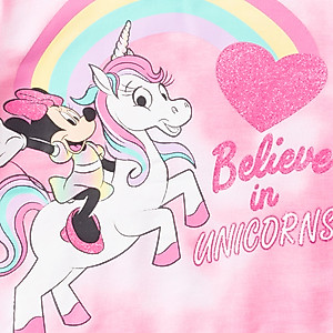 Disney Minnie Mouse Girls Hoodie and Pants Set for Toddler and Little Kids