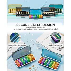 Pill Organizer 2 Times a Day, Large Weekly AM PM Pill Organizer, Acedada Twice Daily Pill Box 7 Day with Detachable Compartment, Big Medicine Container Case Holder for Vitamin Fish Oil Supplement, DG