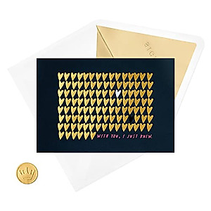 Hallmark Signature Anniversary Card, Love Card for Significant Other (Gold Foil Hearts)