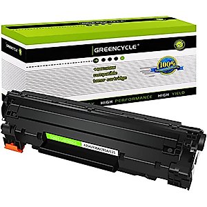 greencycle 1 Pack Compatible CB435A 35A Black Toner Cartridge Replacement for HP Laserjet P1005 P1006 P1007 P1008 P1009 Printer