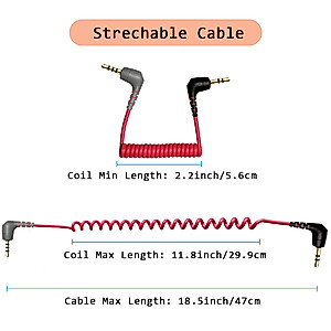 QJYTH TRS to TRRS Adapter, SC7 Patch Microphone Cable Compatible with Rode SC7, VideoMic, VideoMicro Go, Boya and More External Mic, TRRS Cord Fits for iPhone, Smartphone and Tablets(1 PCS)