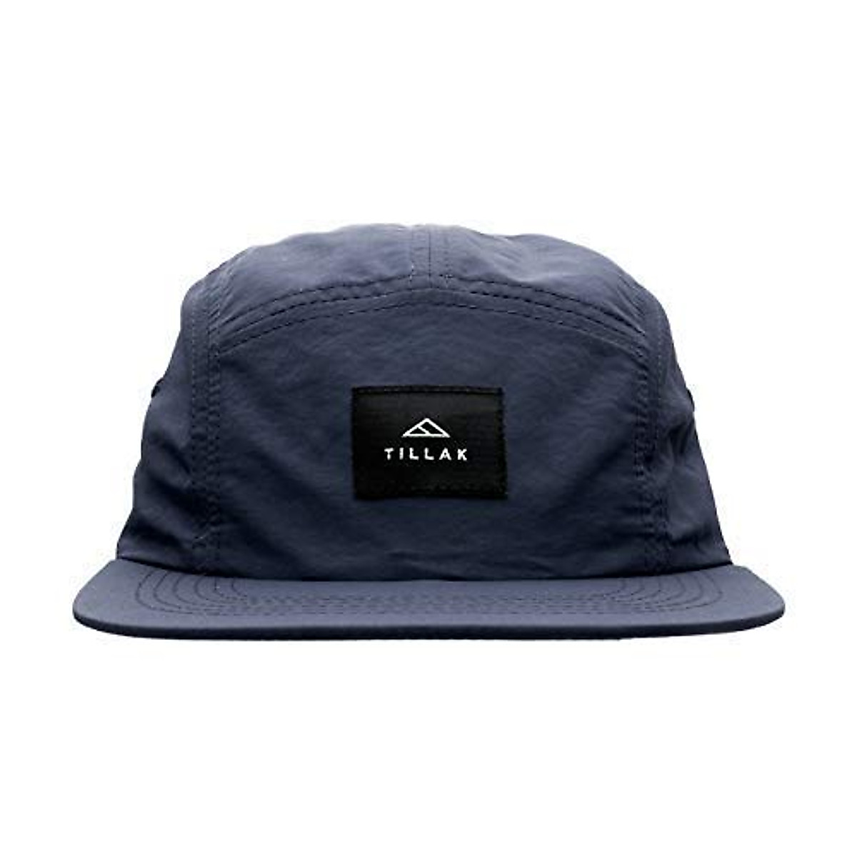 Tillak Wallowa Camp Hat, Lightweight Nylon 5 Panel Cap with Snap Closure (Midnight Blue)