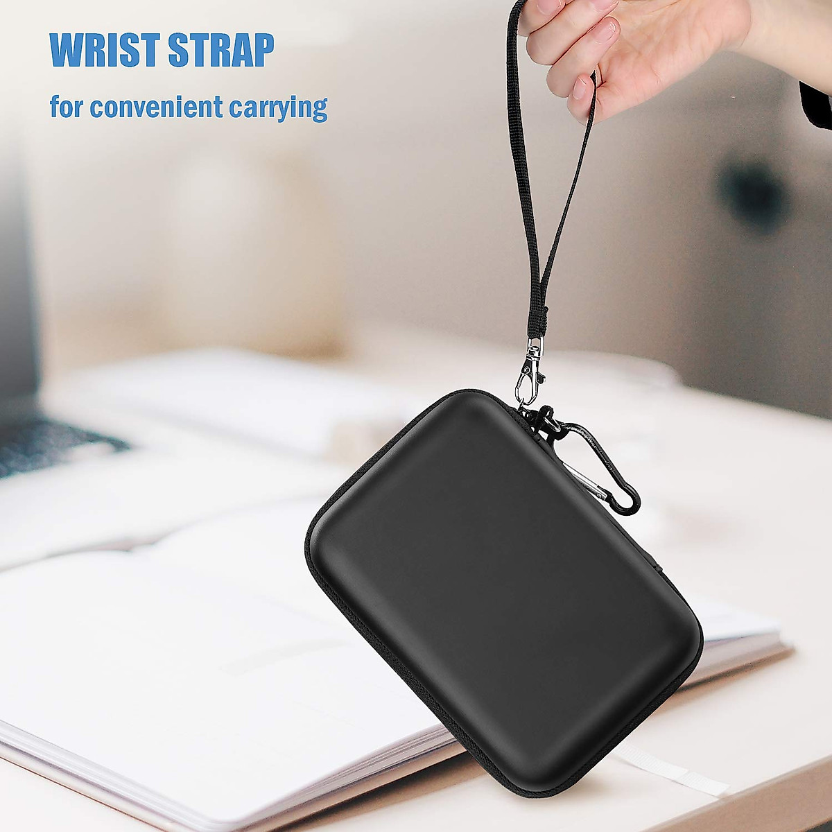 ProCase Hard Drive Case 2.5 Inch for Elements WD My Passport Canvio Basics Seagate Backup Plus Slim Expansion 1TB 2TB 3TB 4TB, Portable External Hard Drive Carrying Case -Black