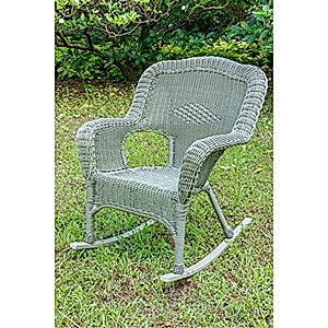 International Caravan Furniture Piece Camelback Resin Wicker Rocker
