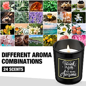 MTLEE 24 Pcs Scented Candles Gift Set 2.5 oz CNA Week Candles May You Be Proud of The Work You Do Candles Thank You Gifts for Employee Appreciation Teachers Graduation,24 Scented(Thank You,Black)
