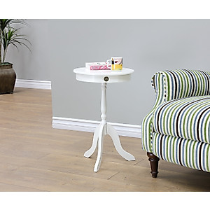 Frenchi Furniture Table, 15.76 in x 15.76 in x 24.82 in, White