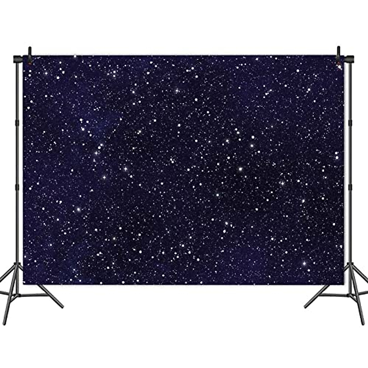 HQM 8x6FT Soft Fabric/Polyester Backdrop Night Sky Star Universe Space Starry Photo Background Boy or Girl Birthday Party Decor Banner