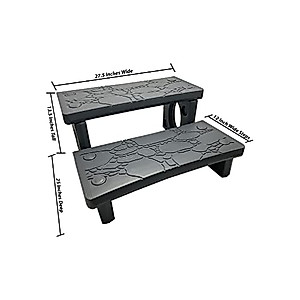 Aqua EZ Universal Spa & Hot Tub Outdoor Steps - Grey Cobblestone