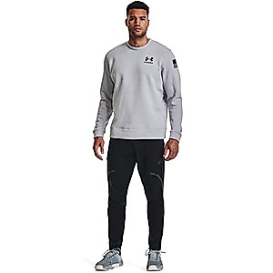 Under Armour Men's Standard Freedom Rival Terry Crew, (011) Mod Gray / / Black, Medium