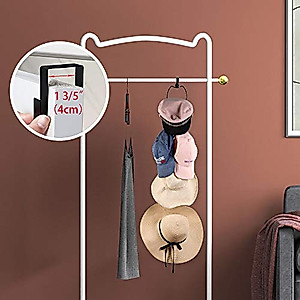 Artliving 5 Pack Door & Wall Mounted Hat Rack Cap Rack Baseball Cap Towel Rack Holder Organizer for Baseball, Caps,Scarfs,Handbag,Towels Closet (Door Hooks and Sticky Hooks Includes)