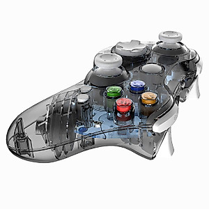PAWHITS Wireless Controller compatible with Xbox 360 Double Motor Vibration Wireless Gamepad Gaming Joypad, Black