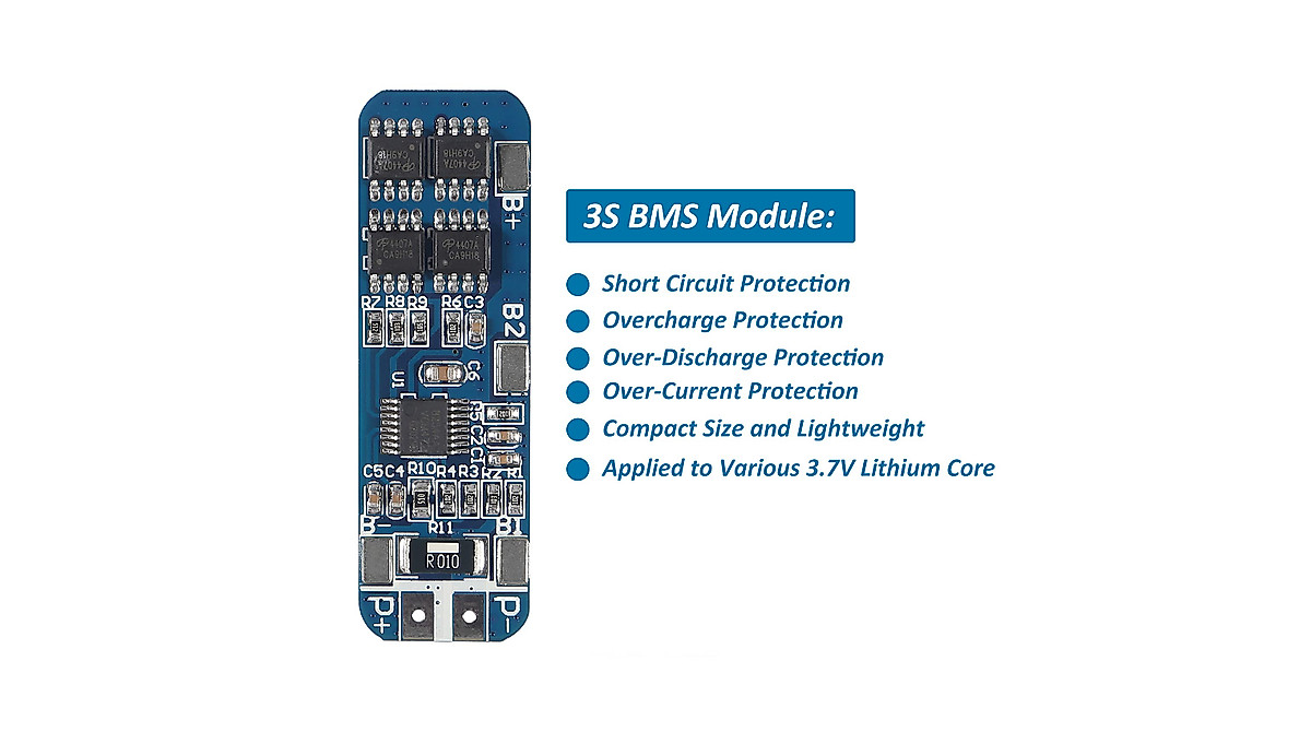 AEDIKO 5pcs 3S 10A BMS 18650 BMS Charger Module Li-ion Lithium Battery ...