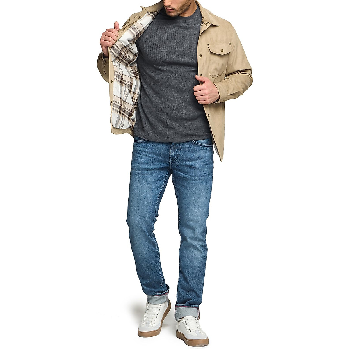 CQR Men's Long Sleeve Thermal Underwear Tops, Midweight Waffle Crewneck Shirt, Winter Cold Weather Thermal Shirts, 1 Piece of Top Dark Grey, XX-Large