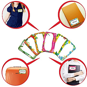 300 Pcs Name Tag Label Sticker in 6 Designs with Perforated Line for School Office Home (3.5"x2.2" Each) …