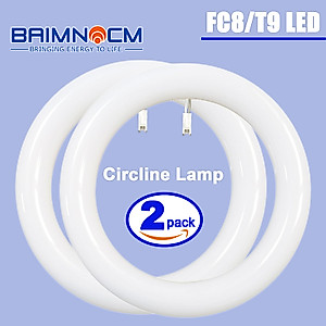 Celiwace T9 LED Circline Light Bulb, FC8T9/DL Led Replacement for GE Philips Sylvania 8 Inch Circular Fluorescent T9 22W, Day Light 1500LM 2 Count