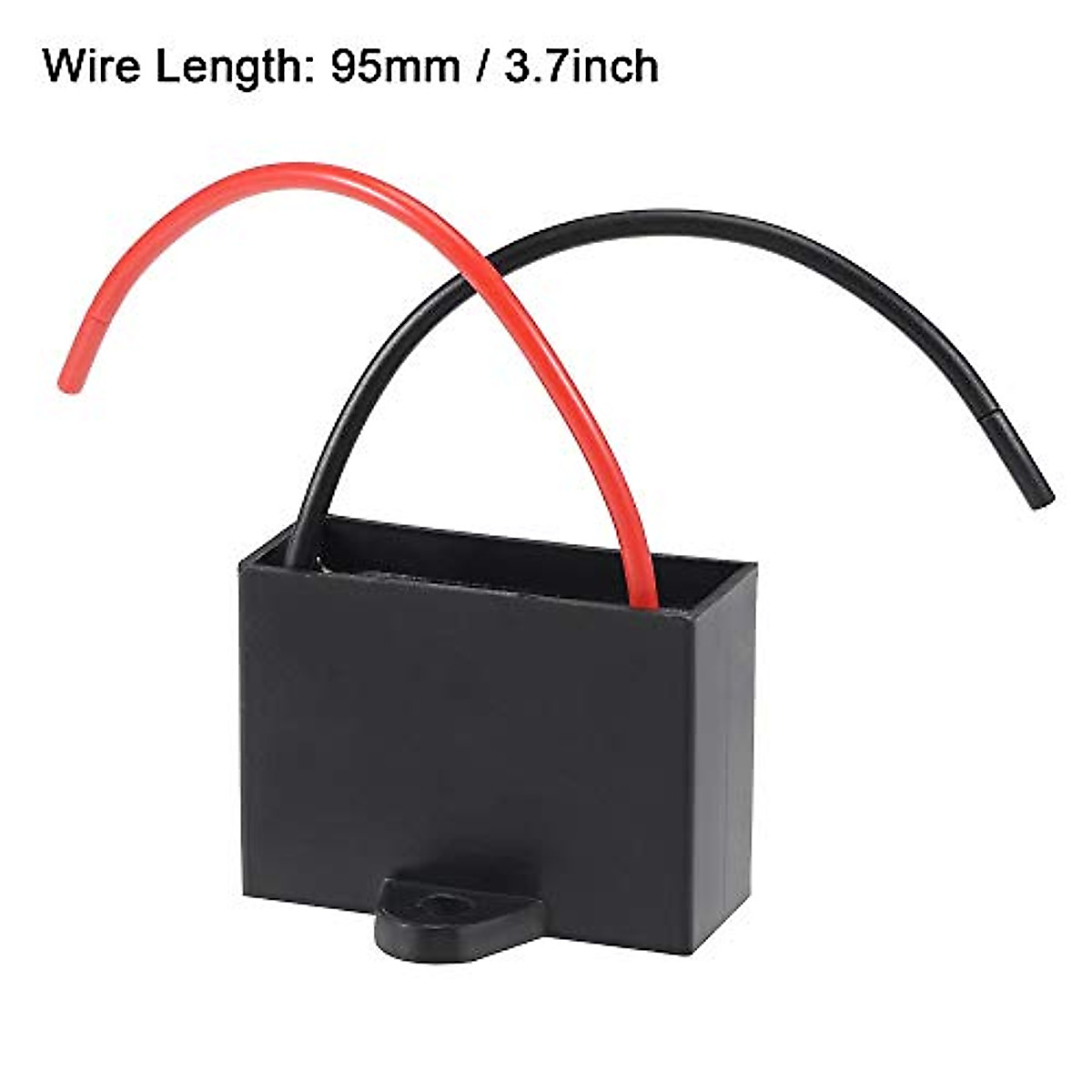 uxcell Ceiling Fan Capacitor CBB61 3.5uF 450V AC 2 Wires Metallized Polypropylene Film Capacitor 43x31x18mm for Electric Fan Pump Motor Generator 2Pcs