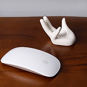 Dingq 2 Pack Air Plant Holder,Hand Shape Stand,Cute Levitating Plant Container,Pot Tillandsia Planter for Home Decoration, White (fZa500116)