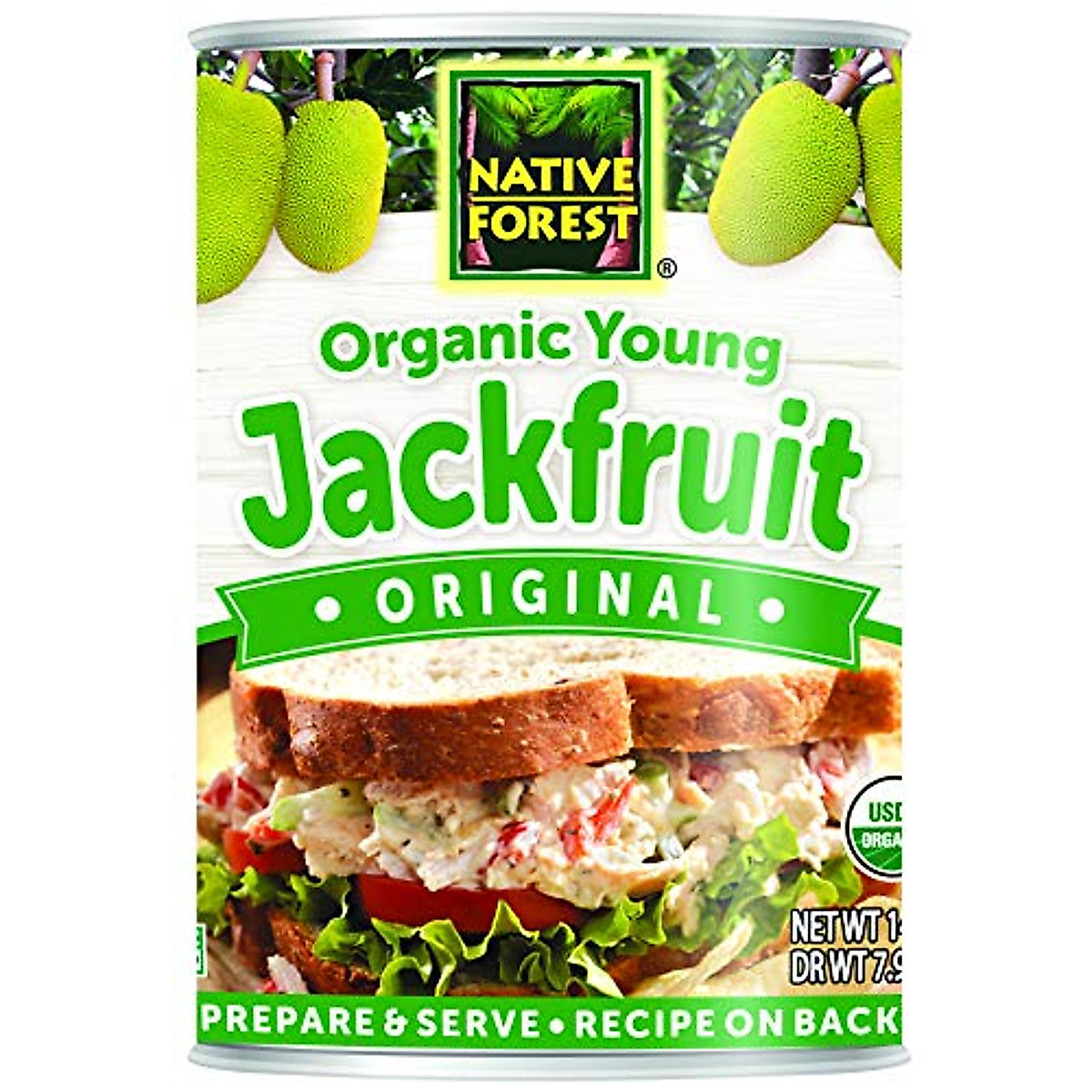 Native Forest Organic Young Jackfruit – Great Meatless Alternative, Plant Based Meat, Non-GMO Project Verified, USDA Organic – Original, 14 Oz (Pack of 6)