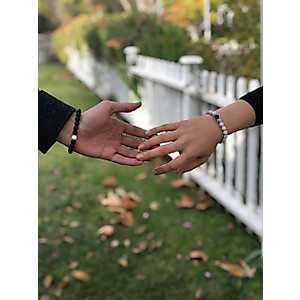 Lucky Feather Long Distance Relationships Couples Bracelets - A Reminder of Love and Strength During Time and Distance Apart (2 Piece Set) Couples Gifts