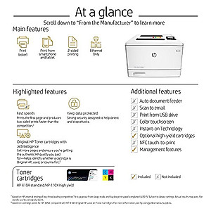 HP LaserJet Pro M452dn Color Laser Printer with Built-in Ethernet & Double-Sided Printing, Amazon Dash replenishment ready (CF389A)