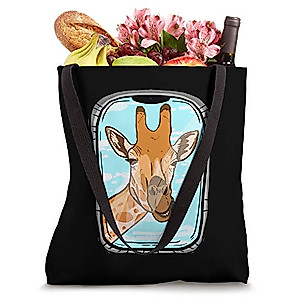 Giraffe Airplane Funny Animal Flyer Wanderlust Traveler Gift Tote Bag