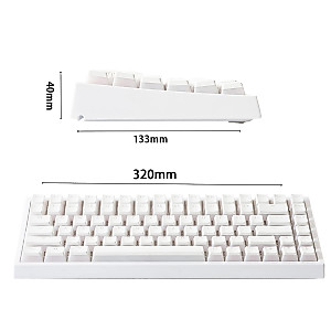 YUNZII KC84 84 Keys Hot Swappable Wired Mechanical Keyboard with PBT Dye-subbed Keycaps, Programmable, RGB,NKRO,Type-C Cable for Win/Mac/Gaming/Typist (Gateron Brown Switch, Pudding)