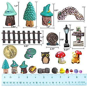BEZALEL Miniature Fairy Garden Supplies Kit – Mini Fairy Garden Miniatures Decor for Garden Micro Landscape Yard Bonsai, Terrariums, Plant Pots – Miniature Fairy Garden Accessories for Adults…