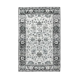 NEATIIP Washable Bohemian 8x10 Area Rug, Suitable for Bathroom for Bedroom Living Room Kitchen Outdoor The Boho Printed Area Rugs, Non-Slip Backing Washable Rug Grey2