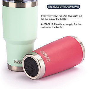 koodee Silicone Bottom for Tumblers, Protective Cup Mat Non-Slip Rubber Bottom for 20 oz Skinny Tumbler