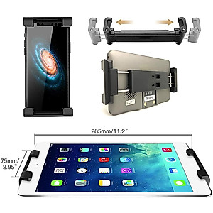 LycoGear Universal Smartphone Tablet Holder w/1" Rubber Coating Ball for All iPad Pro Air Mini iPhone MAX Pro Galaxy Tab (Compatible with Ram, Arkon Robust Mount & All 1 inch Socket System)