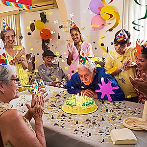 3000 Pieces Table Confetti Happy Birthday Confetti Table Confetti Birthday Cake Confetti Foil Metallic Sequins Confetti for Table Cake Party Decoration Anniversary DIY Craft Supplies (80th)