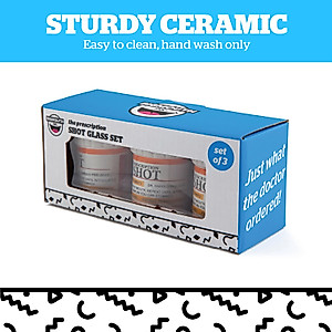 BigMouth Inc Prescription Pill Bottle Shaped Shot Glass Set, Funny Novelty Shot Glasses, 3-Pack, 2 fluid ounces