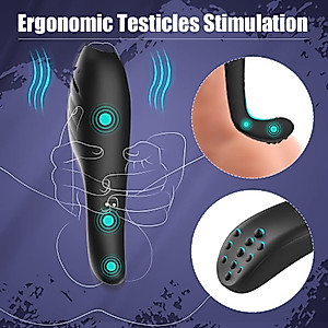 Adjustable Male Masturbator Penis Training Vibrator,Mycreatmo Adult Sex Toys for Masturbators with 9 Vibrations,Vibrating Man Stimulator Trainer for Masturbation Pleasure