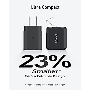 25W USB C Super Fast Charger, 312 Charger, Anker Ace Foldable PPS Fast Charger for Samsung Galaxy S23 Ultra/S23+/S23/S22 Ultra/S22+/S22/S21/S20/Note 20 Ultra/Note 10/Z Fold 3, Cable Not Included