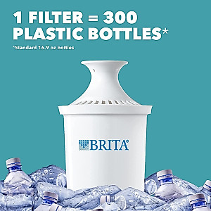 Brita Standard Water Filter, Standard Replacement Filters for Pitchers and Dispensers, BPA Free - 3 Count