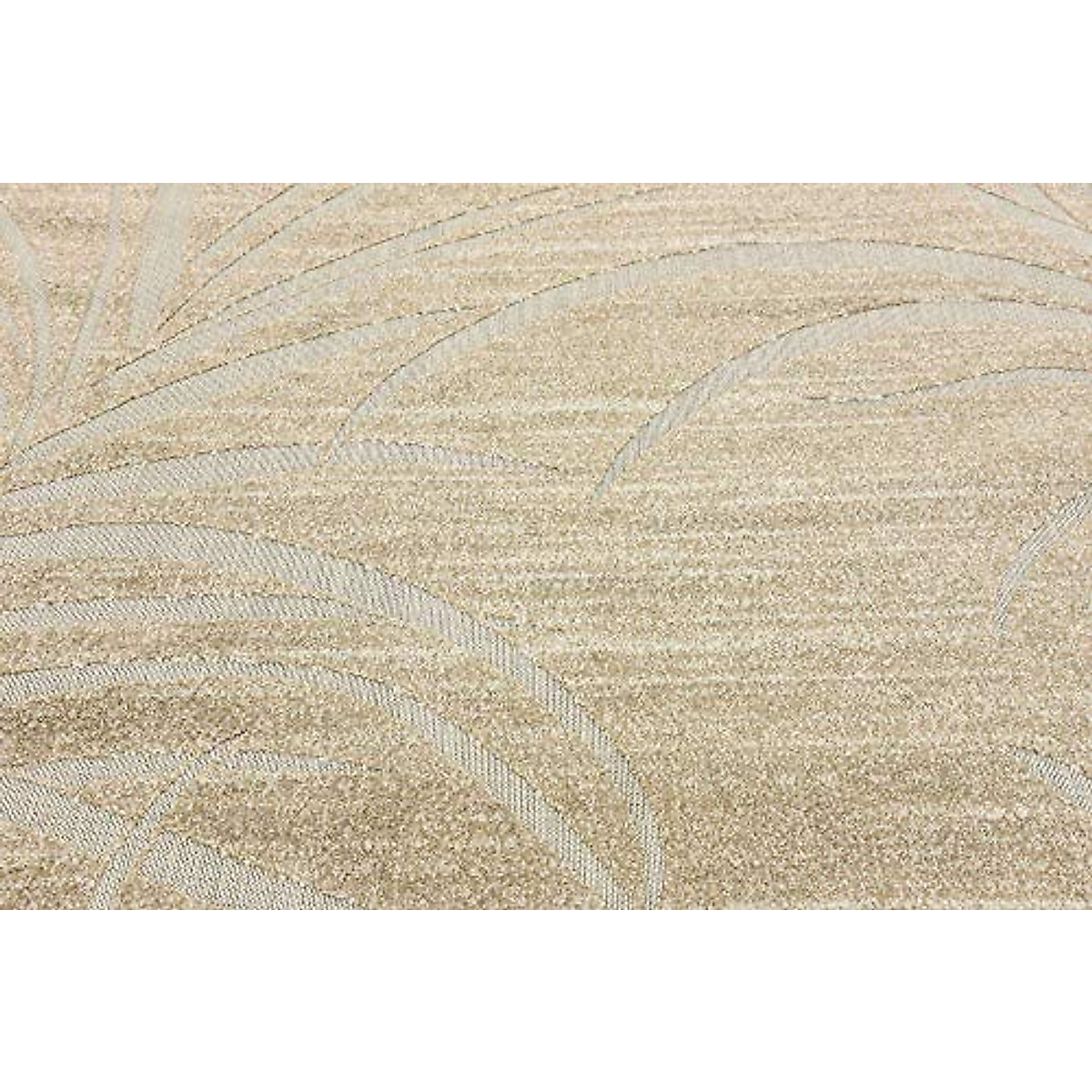 Unique Loom Outdoor Botanical Collection Area Rug - Orlando (5' 1" x 8' Rectangle, Beige/ Cream)