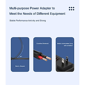 9V 2A Power Supply AC 100-240V to DC 9Volt 500mA 1500mA 2Amp 18Watt, 5.5x2.5mm Plug Wall Adapter for Arduino Elliptical Machine LEDs Router Speaker Camera CCTV etc.(Regulated Switching Power Charger)