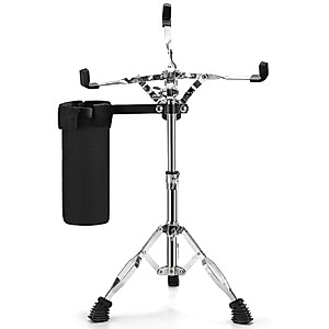 Youeon Snare Drum Stand with Drum Sticks Holder, Double Braced Tripod Snare Stand Fit for 10 to 14 Inch Snare Drum, Drum Pad, Adjustable Height 14.5 to 23 Inches for Drum Beginners, Lightweight
