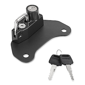 Motorcycle Helmet Lock Anti-Theft Helmet Security Lock with Keys for Indian Scout/Sixty 2015-2018-Black