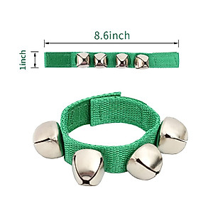 HUIANER Wrist Bells Hand Bells Percussion Instruments Jingle Bells Musical Instruments Musical Rhythm Toys, 8pcs