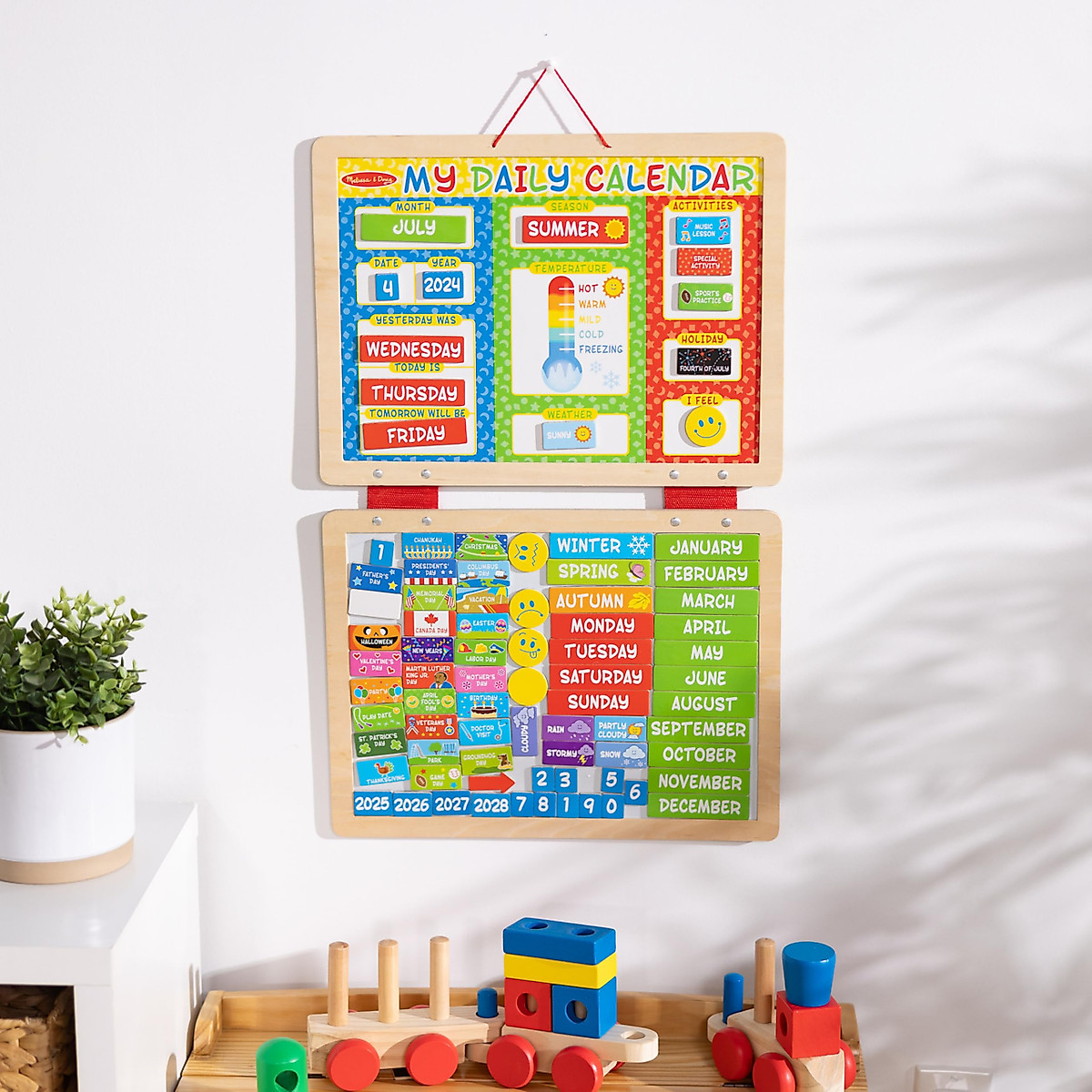 Melissa & Doug My First Daily Magnetic Activities Calendar For Kids, Weather And Seasons Calendar For Preschoolers and Ages 3+