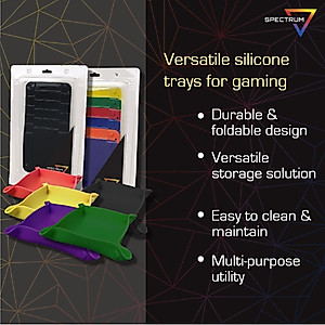 BCW Spectrum Bit Trays - 6 Foldable Silicone Trays for Board Game Storage