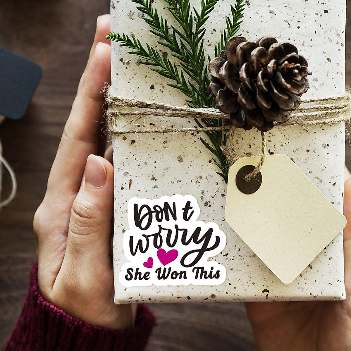 1.5 Inch Don?t Worry She Won This Stickers, Small Shop Stickers, Thank You Sticker,Small Business, Packaging Sticker, 500 PCS.