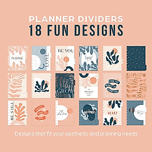 Happy Planner 2023 Daily Diary and Calendar, 18-Month Daily, Weekly, Monthly July 2023–Dec. 2024 Planner Diary, Monthly Layout, Playful Abstract Theme, Classic Size, 17.78 x 23.50 cm